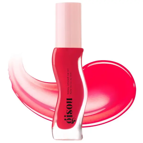 GISOU Honey Infused Hydrating Lip Oil - Strawberry Sorbet
