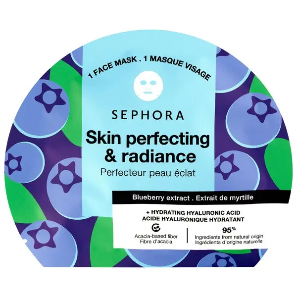 SEPHORA COLLECTION Hydrating Hyaluronic Acid Face Masks / 1 Piece - Blueberry