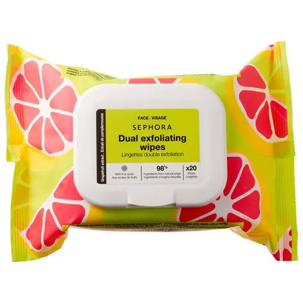 SEPHORA COLLECTION Cleansing + Exfoliating Wipes / 1 Pack - Grapefruit