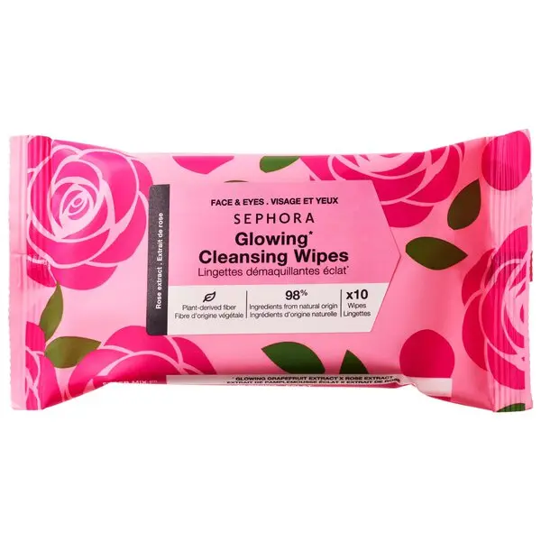 SEPHORA COLLECTION Cleansing + Exfoliating Wipes / 1 Pack - Rose
