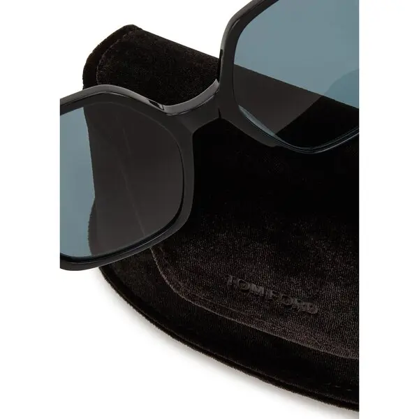 TOM FORD Romy Oversized Sunglasses, Sunglasses Blue Lenses