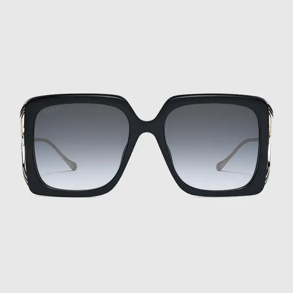 Gucci Oversized Rectangle Sunglasses - Black