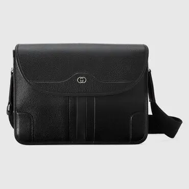 Gucci Crossbody Messenger Bag With Interlocking G Leather
