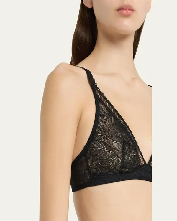 Simone Perele Comete Lace-trim Tulle Bralette - Black