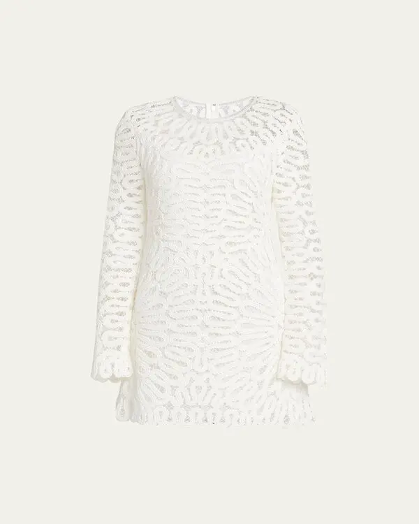 Simkhai Mccall Crochet Mini Dress - White