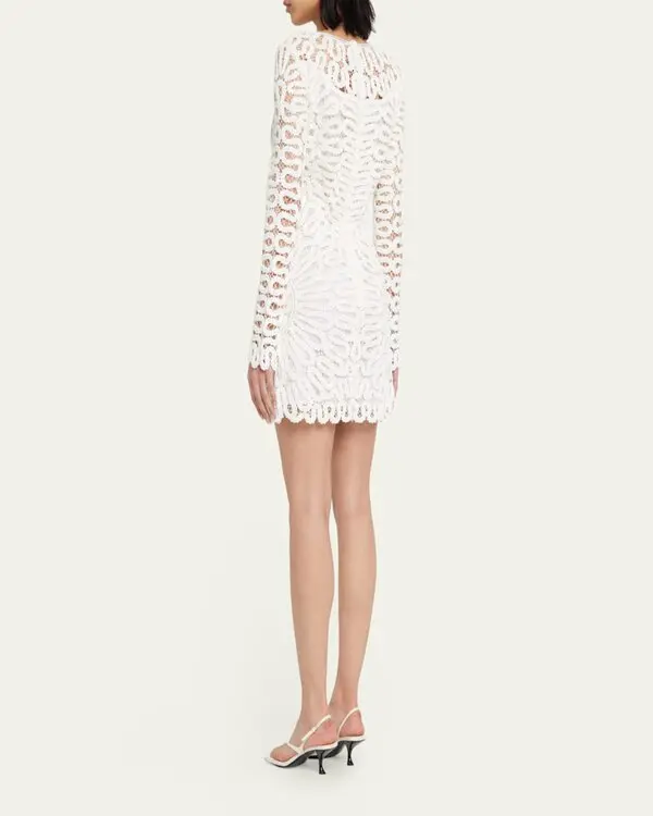 Simkhai Mccall Crochet Mini Dress - White