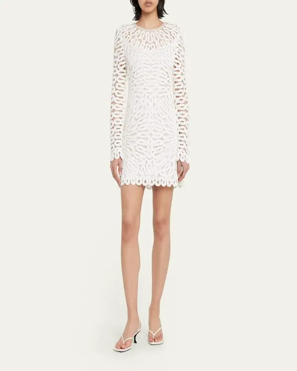 Simkhai Mccall Crochet Mini Dress - White