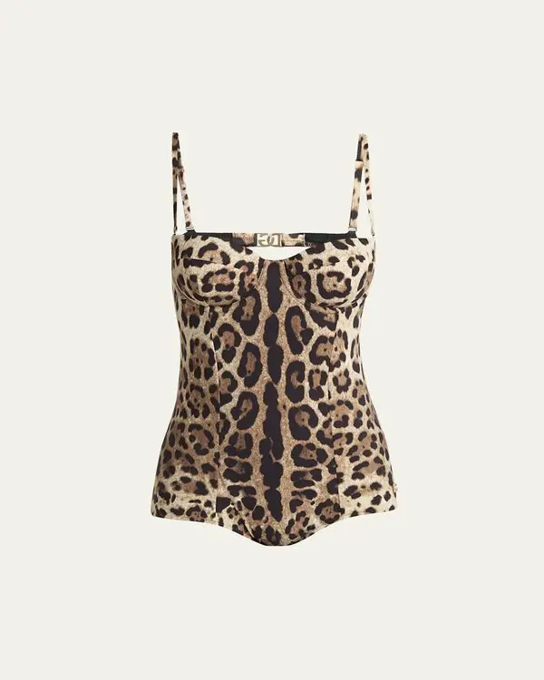Dolce & Gabbana Leo Balconette One-piece Swimsuit - Leo New