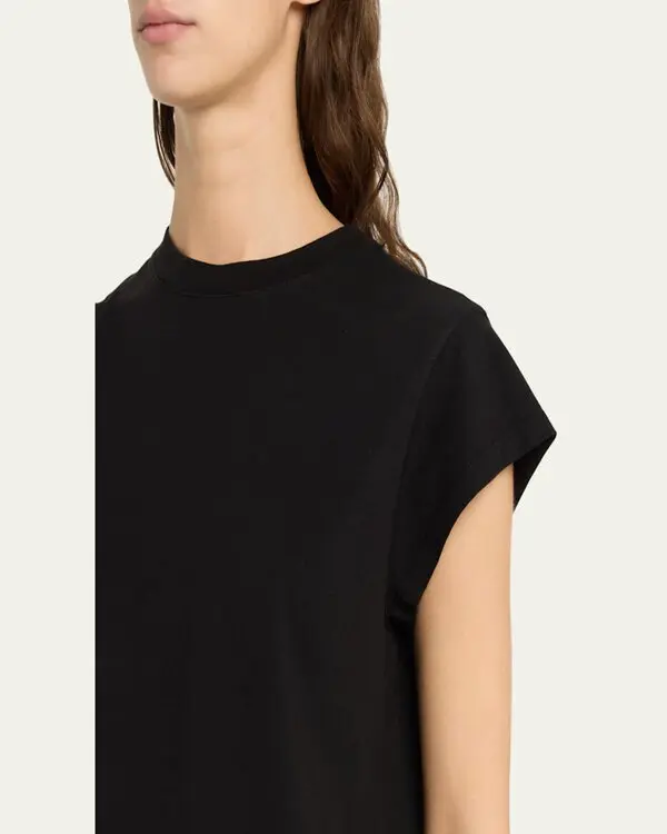 AGOLDE Bryce Cap Sleeve Tee - Black