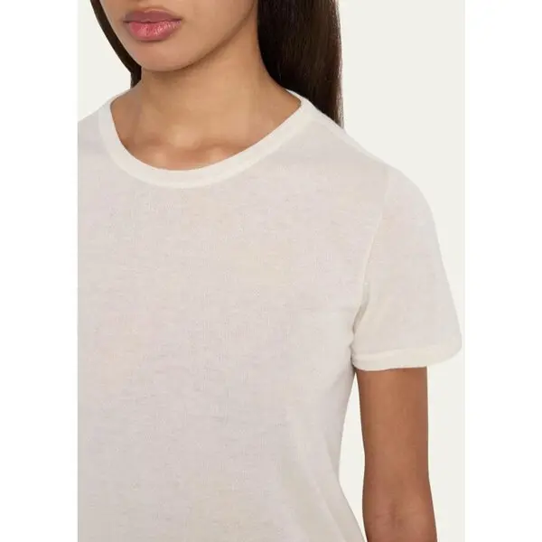 Majestic Filatures Machine Washable Cashmere Crewneck Top - Milk