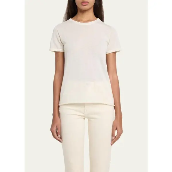 Majestic Filatures Machine Washable Cashmere Crewneck Top - Milk