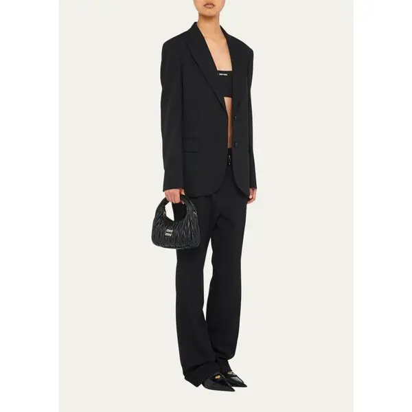 Miu Miu Matelasse Quilted Leather Hobo Bag - Soia