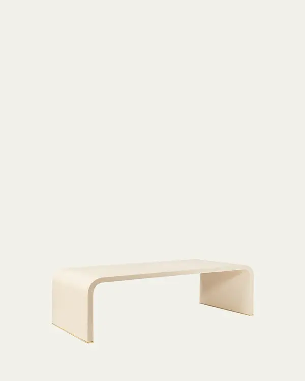 Aerin Faux Shagreen Coffee Table - Cream