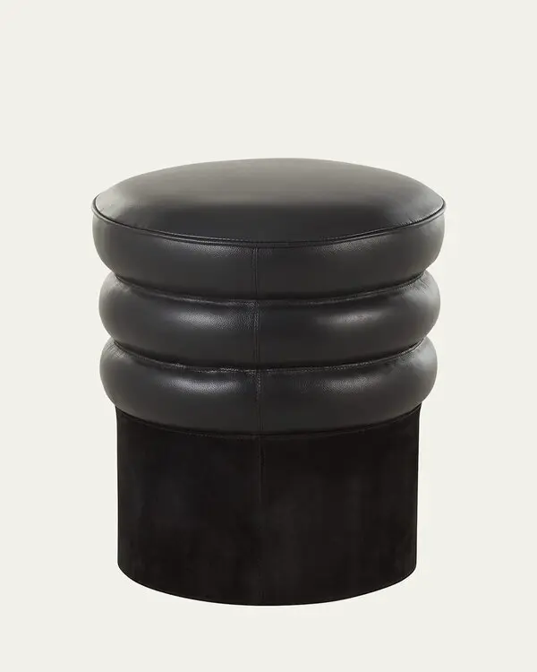 ARTERIORS Rollo Leather Ottoman