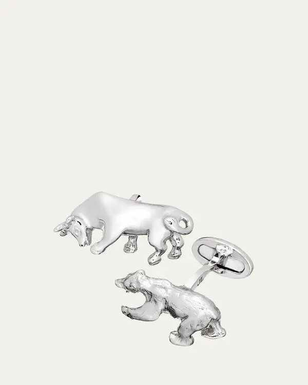 JAN LESLIE Bull And Bear Cuff Links