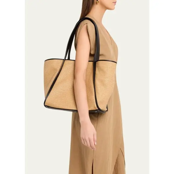 Akris Alex Medium Bucket Tote Bag - Camel/black