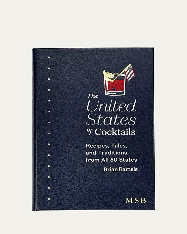 GRAPHIC IMAGE The United States Of Cocktails Leather Bound Book Personalized