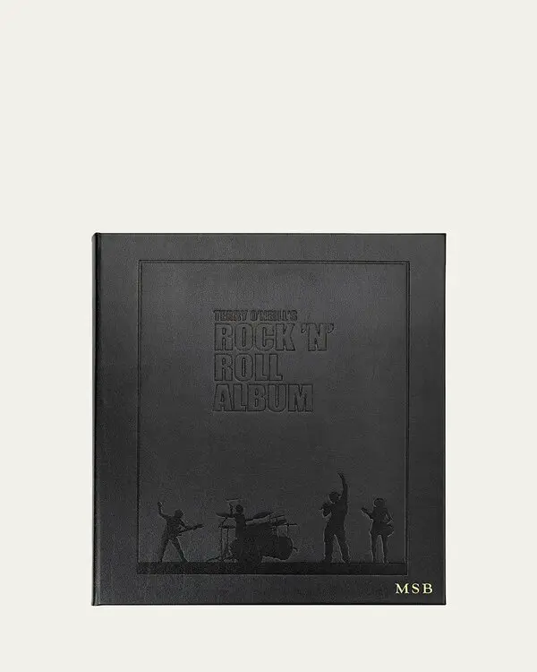 GRAPHIC IMAGE Terry O'neill's Rock N Roll Album Leather Bound Book Personalized - Black
