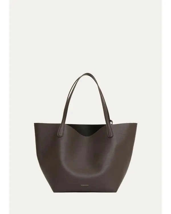 MANSUR GAVRIEL Everyday Soft Leather Tote Bag - Chocol/blk