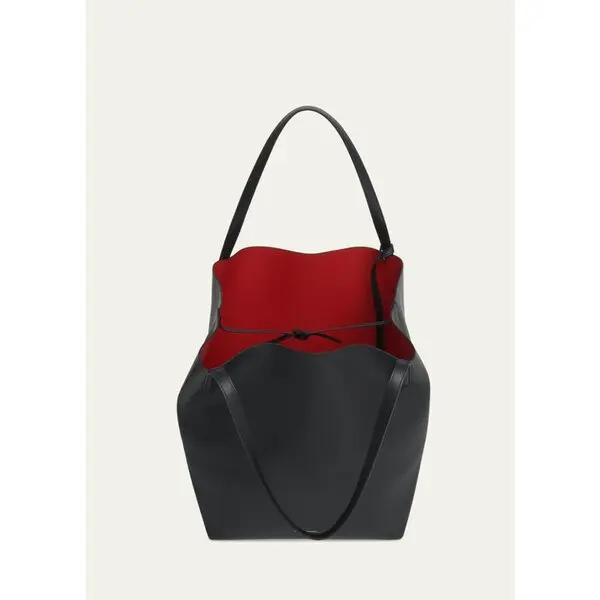 MANSUR GAVRIEL Everyday Soft Leather Tote Bag - Chocol/blk