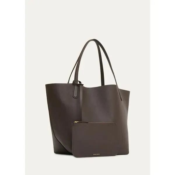 MANSUR GAVRIEL Everyday Soft Leather Tote Bag - Chocol/blk