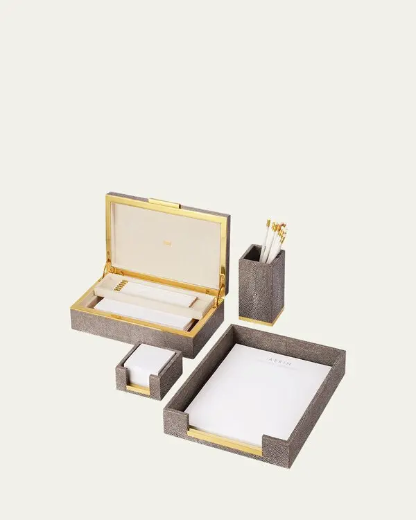Aerin Faux Shagreen Envelope Box