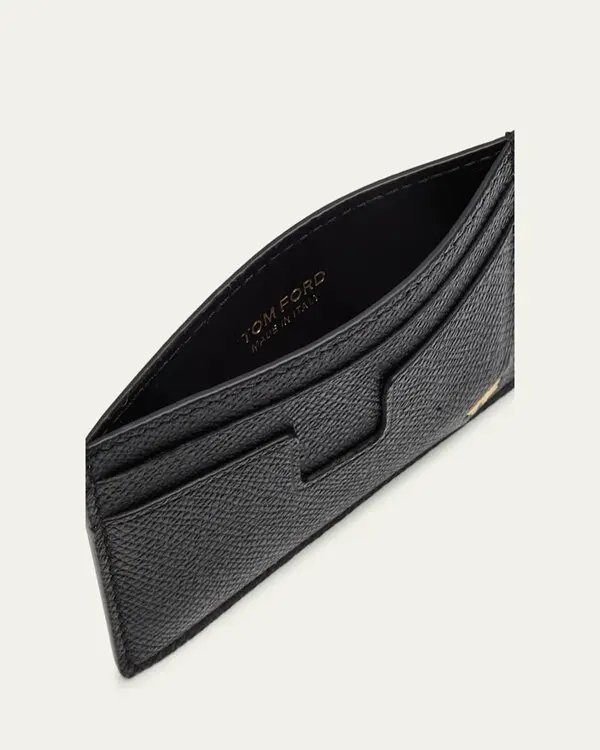 TOM FORD T-line Leather Card Holder