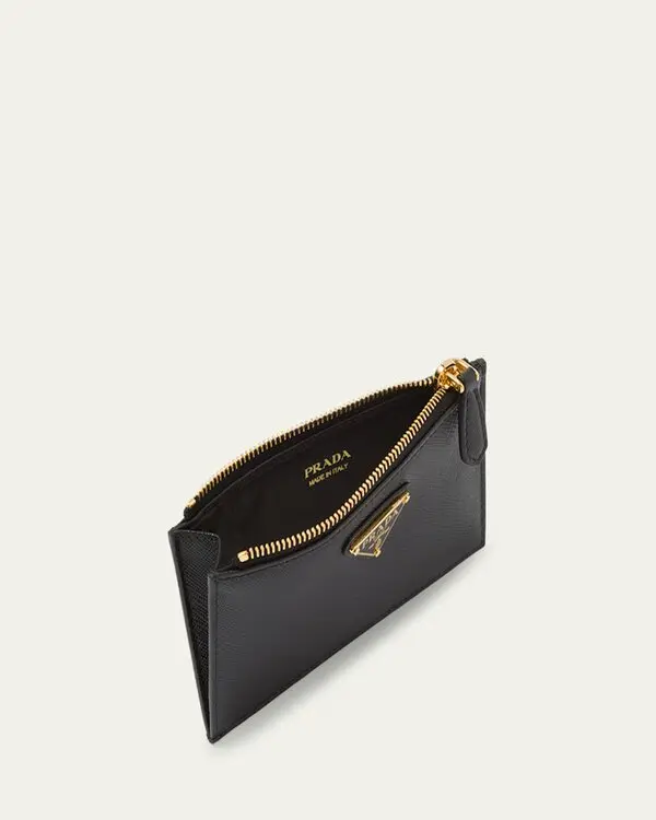 Prada Saffiano Triangolo Saffiano Wallet