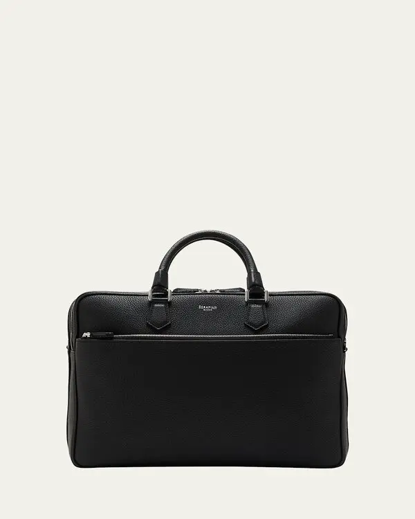 SERAPIAN Leather Double Briefcase