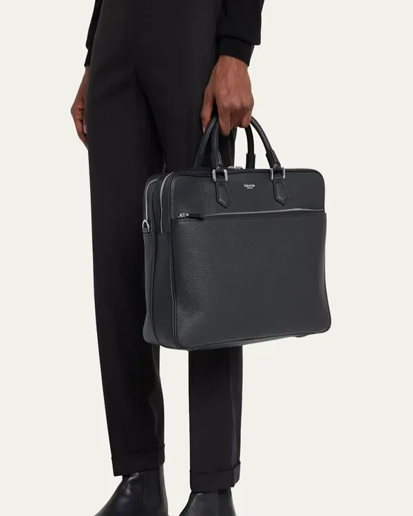 SERAPIAN Leather Double Briefcase