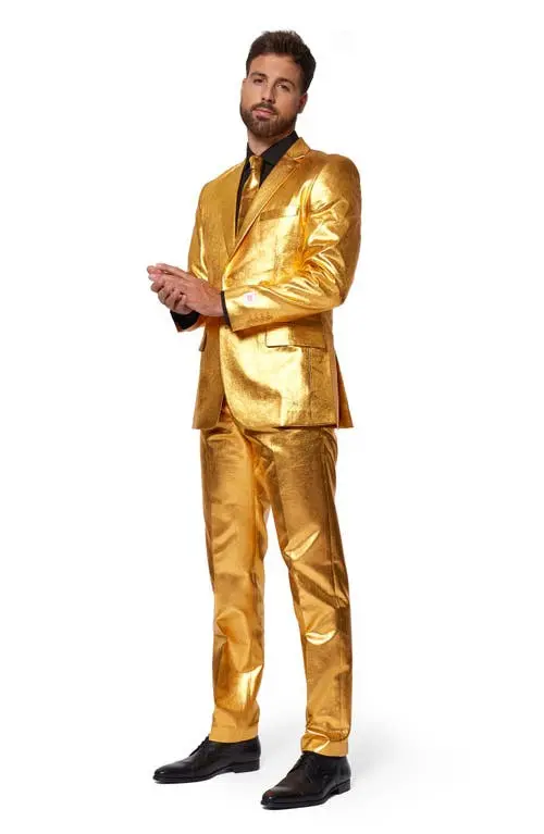 Opposuits Groovy Gold Slim Fit Two-piece Suit & Tie Set - Yellow
