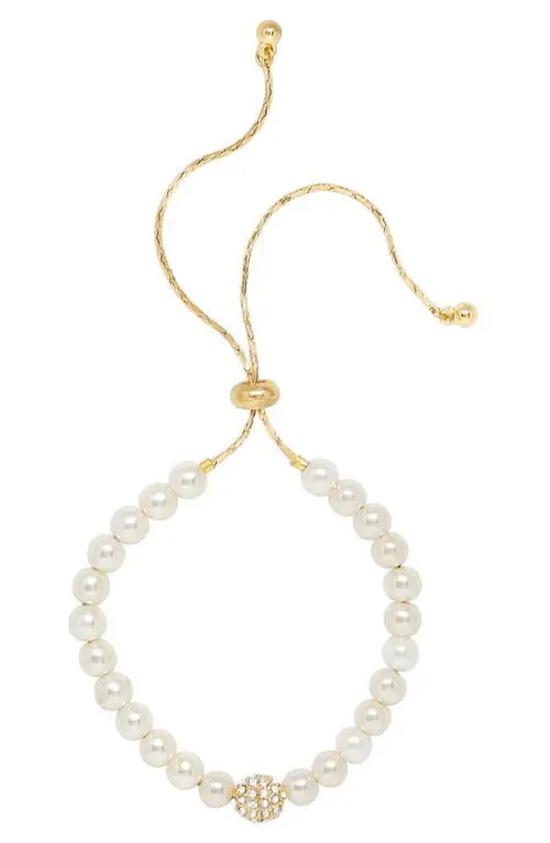 Ettika Pearl Beaded Slider Bracelet - Gold
