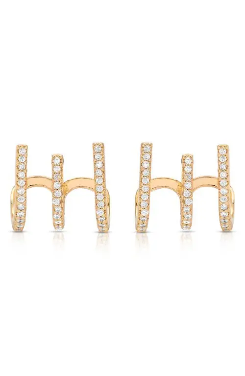 Ettika Crystal Ear Wrap Stud Earrings