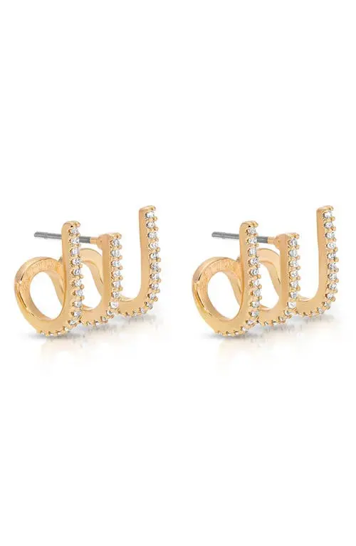Ettika Crystal Ear Wrap Stud Earrings