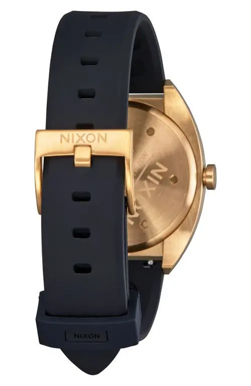 Nixon Mullet Silicone Strap Watch - Light Gold/white