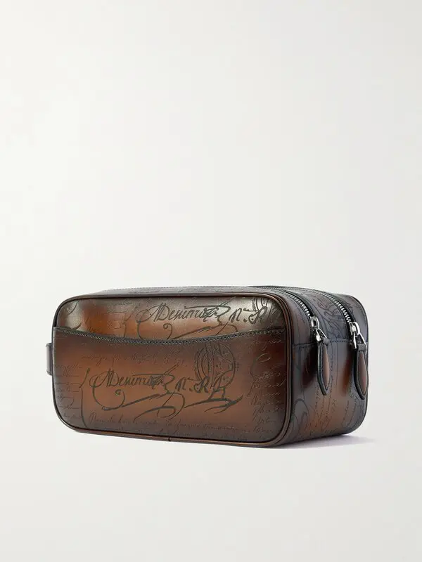 Berluti Formula 1003 Scritto Venezia Leather Wash Bag