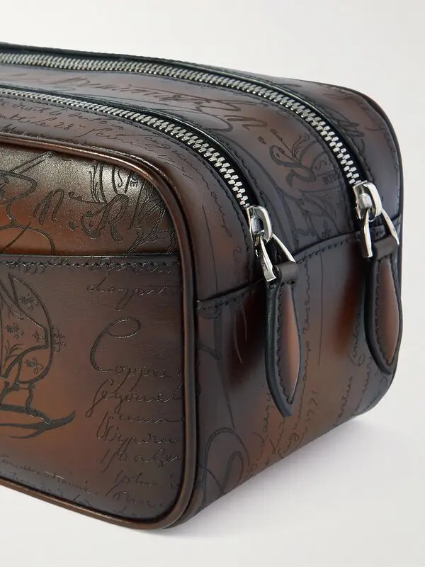 Berluti Formula 1003 Scritto Venezia Leather Wash Bag