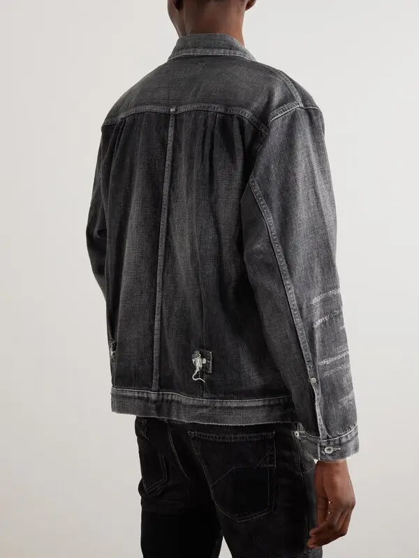 ジャケット・アウター NEIGHBORHOOD BI TYPE 2 JACKET Neighborhood Bi Type-2 Printed Denim Jacket - Black | Editorialist