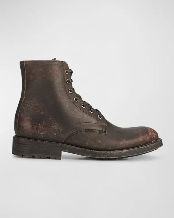 Frye Bowery Leather Lace-Up Boots - Black | Editorialist display picture 3