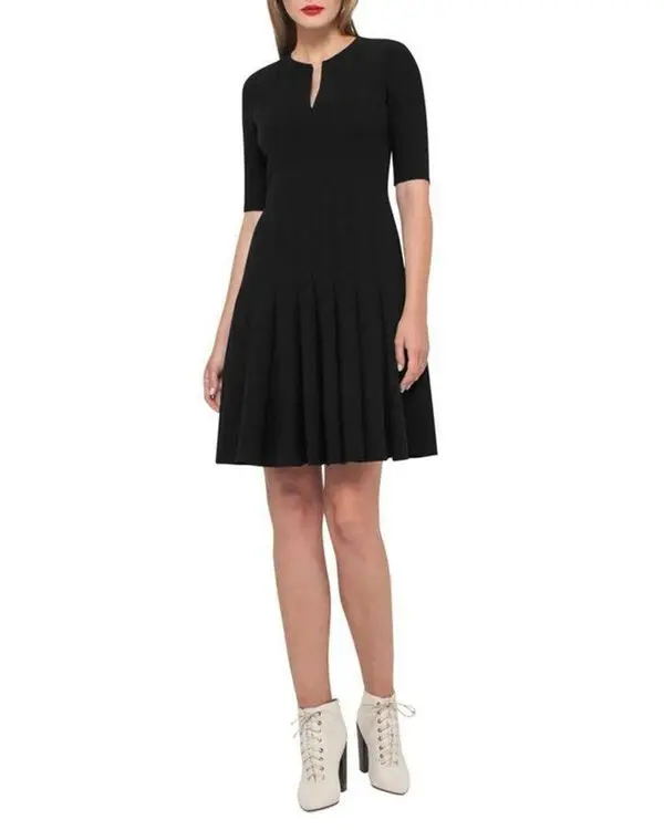 Akris Elbow-sleeve Zip-front Dress