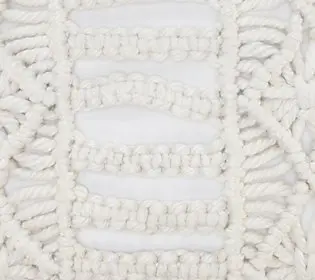 OX BAY TRADING CO. Ox Bay Handmade Macrame Indoor/outdoor Throw Pi Low