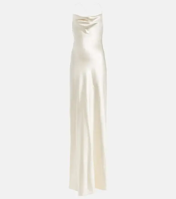 Saint Laurent Silk Satin Gown