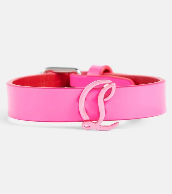 CHRISTIAN LOUBOUTIN Cl Leather Bracelet - Pink