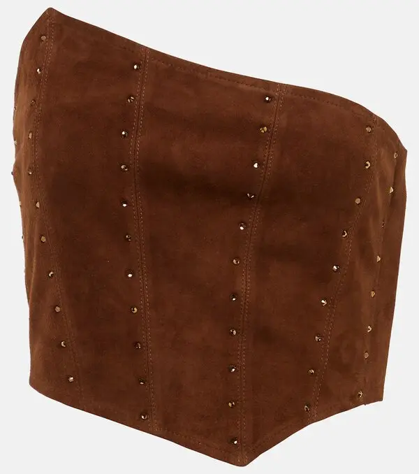Alessandra Rich Asymmetrical Strapless Top