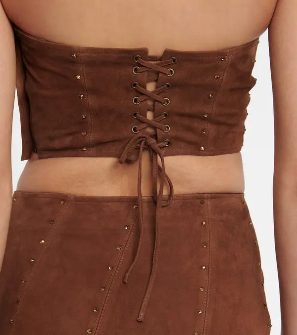 Alessandra Rich Asymmetrical Strapless Top