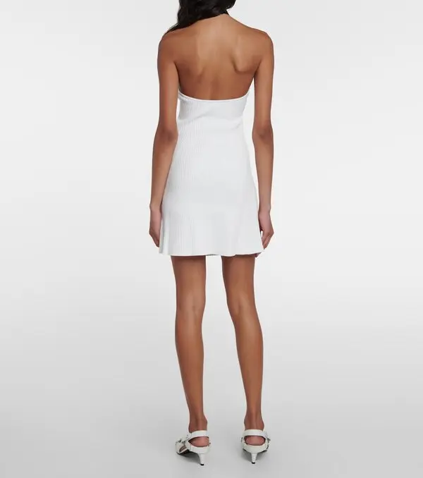 COURREGES Courrèges Ribbed-knit Halterneck Minidress