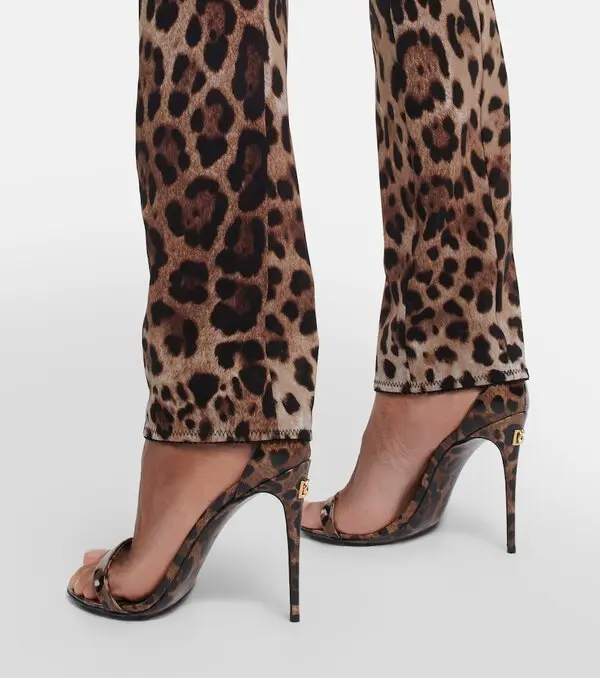 Dolce & Gabbana X Kim Leopard-print Leather Sandals