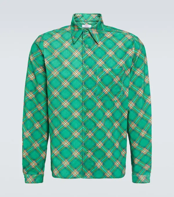 ERL Checked Cotton Corduroy Shirt