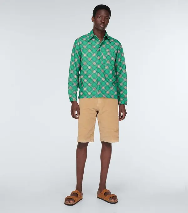 ERL Checked Cotton Corduroy Shirt