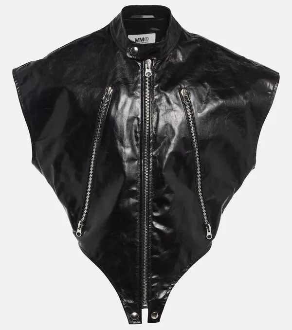MAISON MARGIELA Leather Biker Jacket